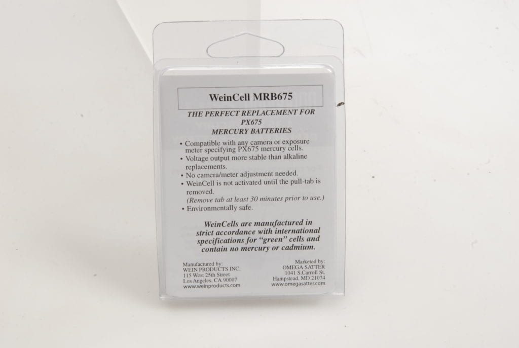 Wein Cell 1.35v mercury camera battery PX675 (MRB675). Graded: NEW [# ...