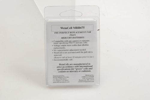 Wein Cell 1.35v mercury camera battery PX675 (MRB675). Graded: NEW [# ...
