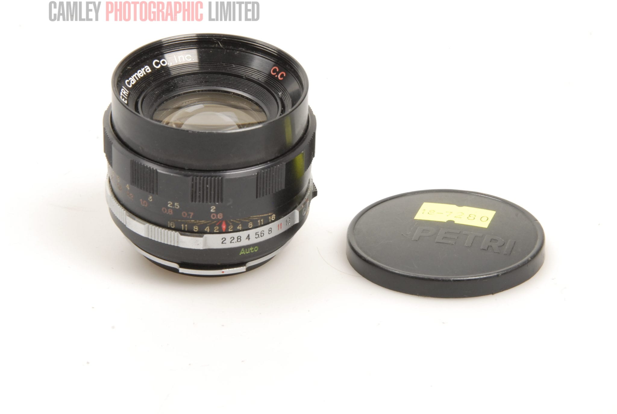 Petri 55m f2 Lens with Cap. Condition – 5F [7280] – Camley Photographic ...