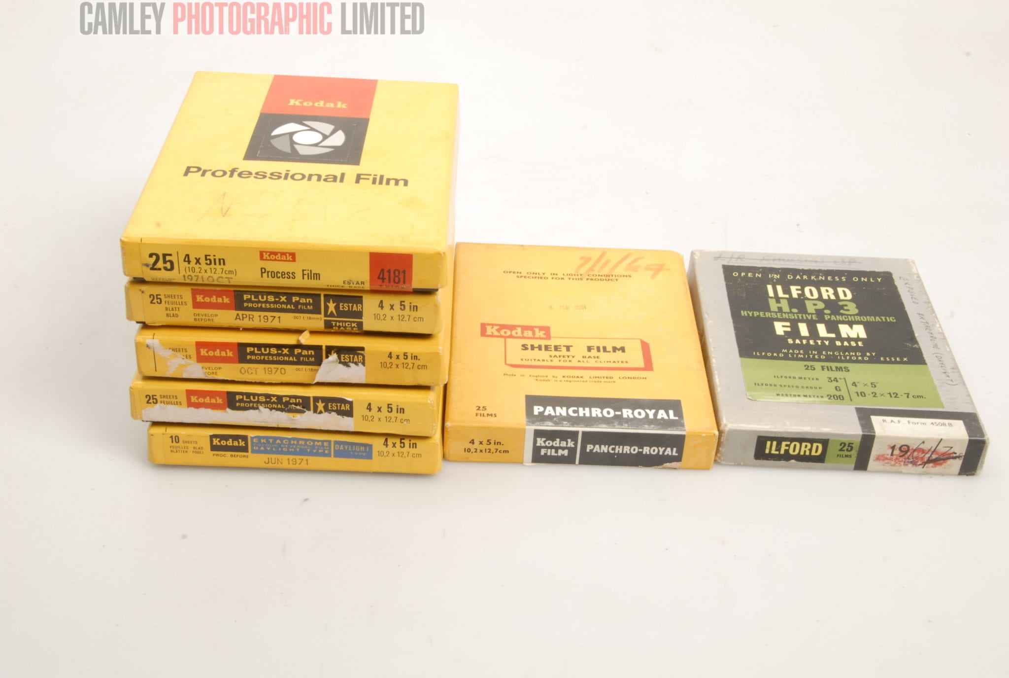 Large Colection of 4×5 Film. Exposed and unexposed. Condition – 9H ...