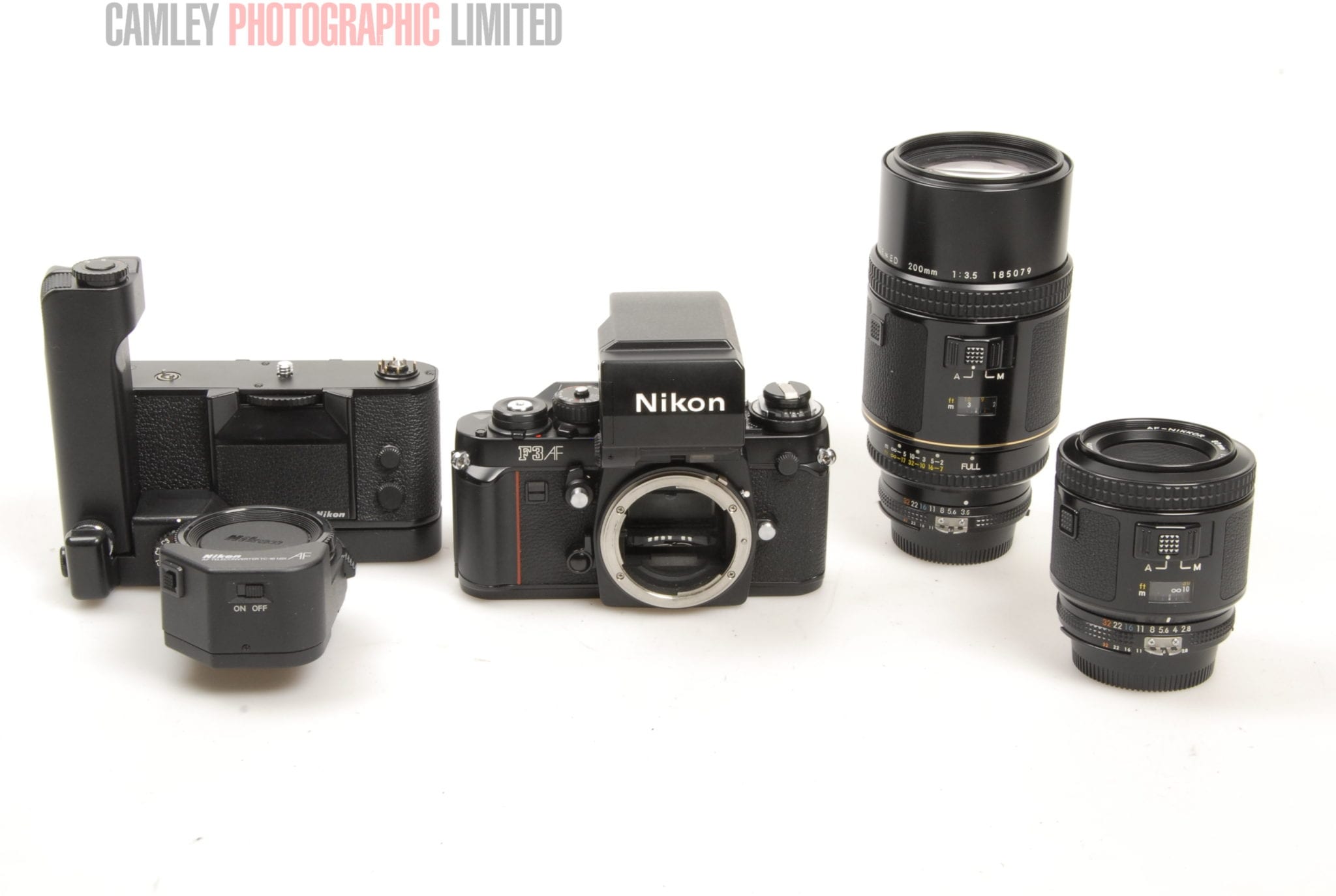 Nikon F3AF MF-14 Outfit w/ 80mm 200mm Lenses. Condition – 3E [6497 ...