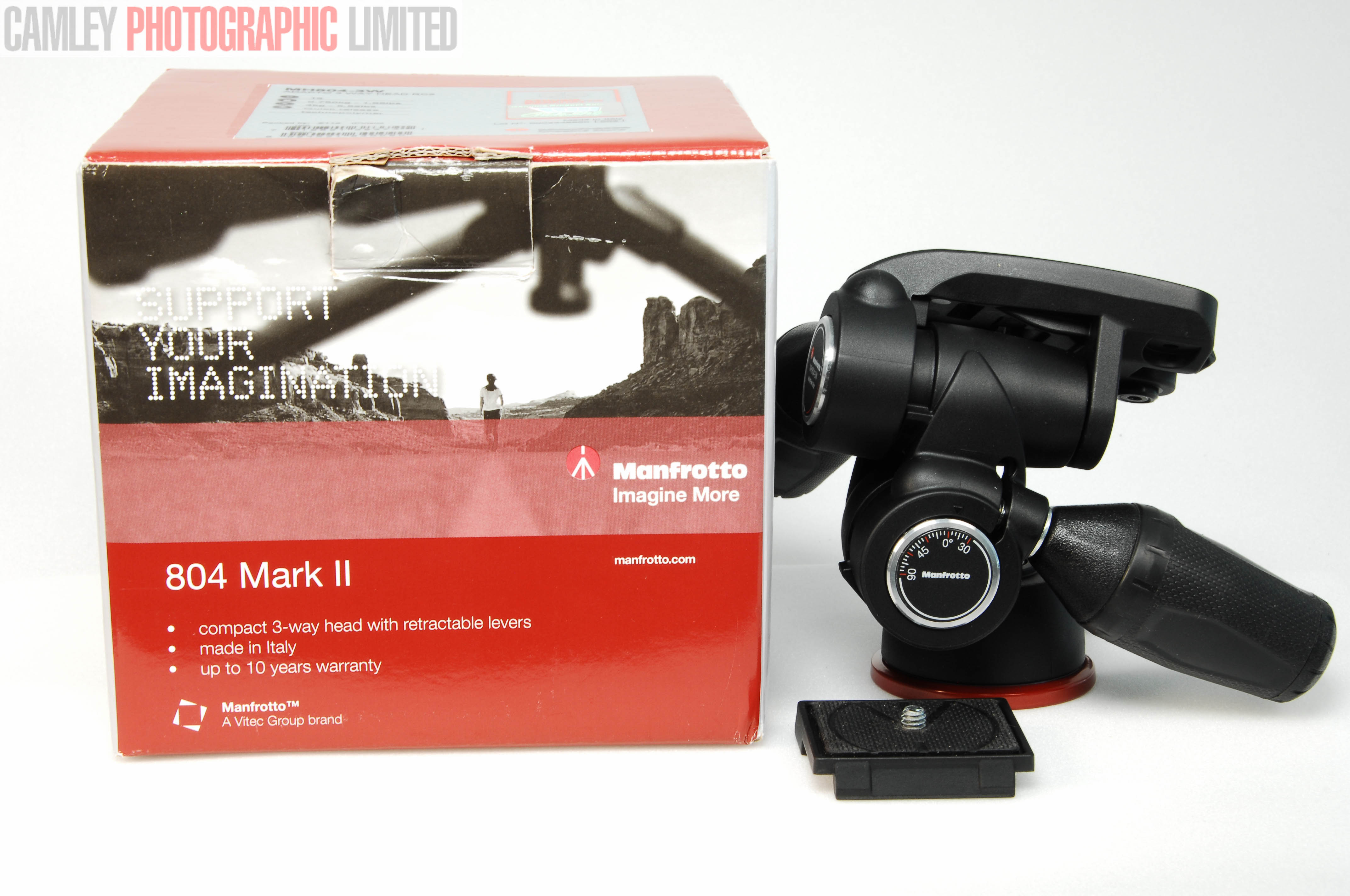 Manfrotto Head MH804-3W 804 Mark II And Plate. Boxed. Graded: LN ...