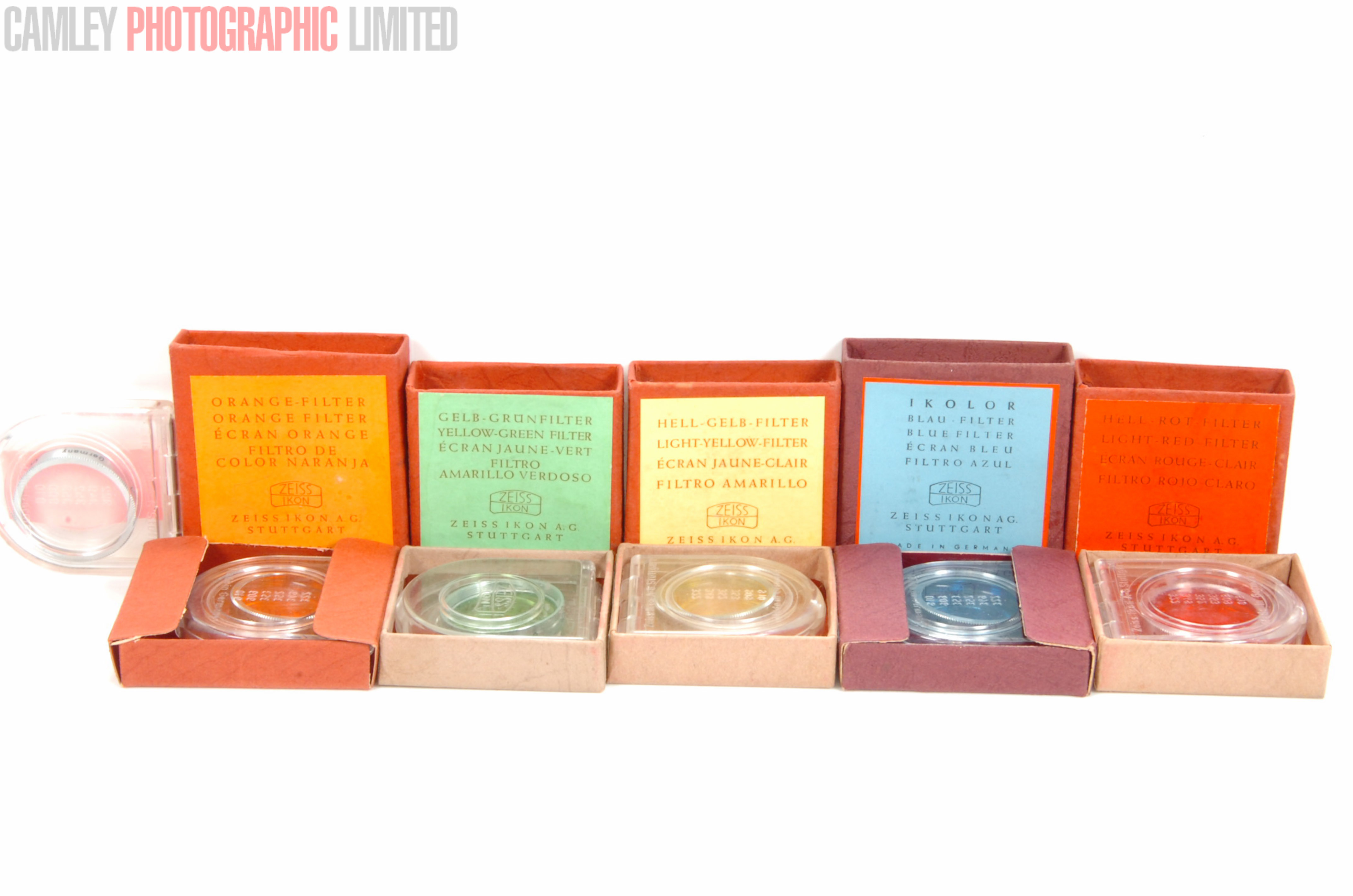 Zeiss Ikon Filters. Set of Six. Female thread 27mm. Graded: LN- [#8941 ...